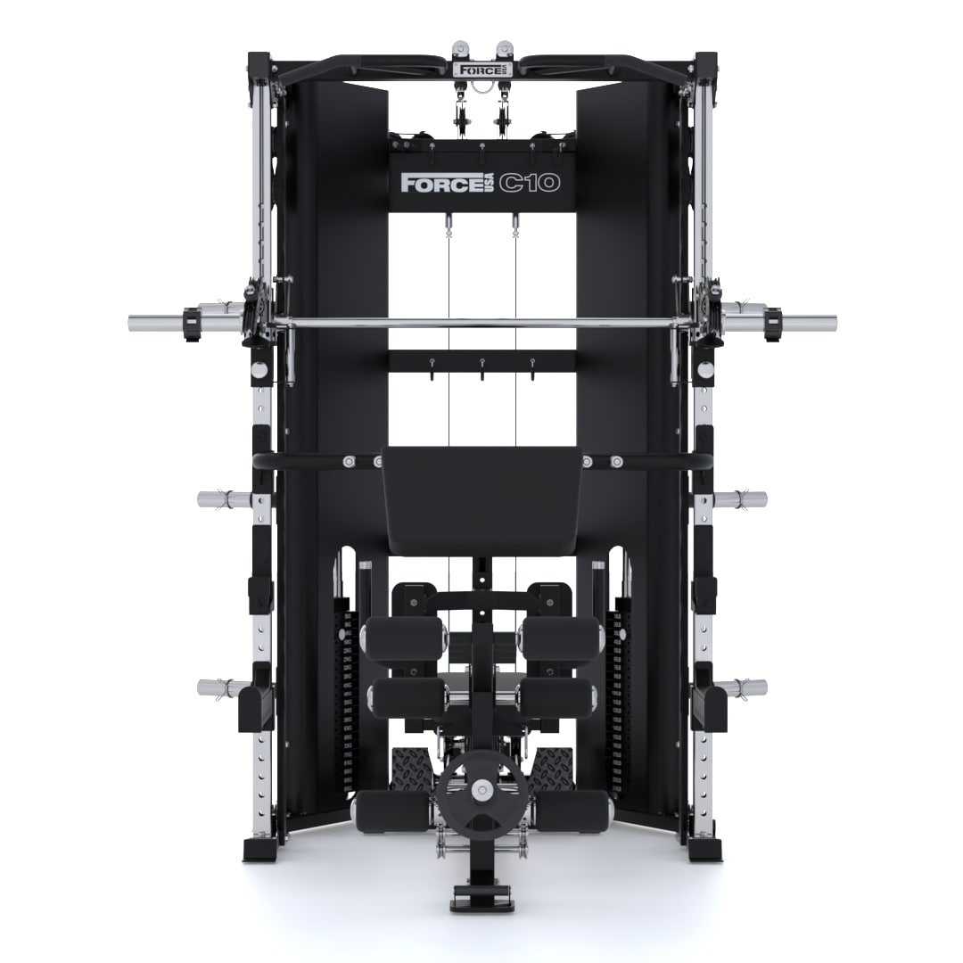 Force USA C10 All-In-One Functional Trainer + Sliding Bench Package ...